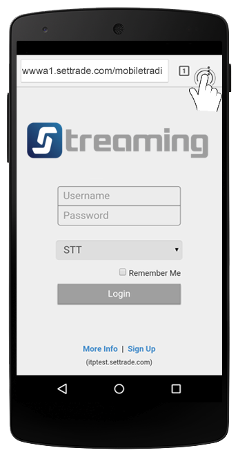 Streaming for Mobile login